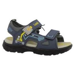 Sandale Lurchi "Blinkschuh WMS: Kodo", Jungen, Gr. 26, blau (navy, steel), Lederimitat, Schuhe Sandale, Klettschuh, Outdoorschuh, Gr&ouml;&szlig;enschablone zum Download