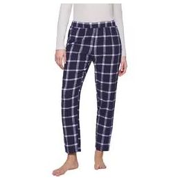 Loungehose Triumph "Mix & Match Tapered Trouser Flannel 02 X", Damen, Gr. 44, N-Gr, grau combination, Flanell, Obermaterial: 100% Baumwolle, lang, Hosen Loungehose, angenehm weich, Karo-Muster