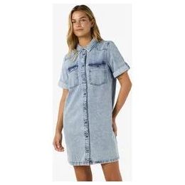 Jeanskleid Noisy may "NMNEW SIGNE S/S DENIM DRESS VI003LB NOOS", Damen, Gr. M, N-Gr, blau (light blau denim), Denim/Jeans, Obermaterial: 100% Baumwolle, unifarben, Kleider
