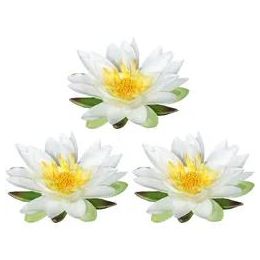 Kunstblume Creativ green "Lotusbl&uuml;te", beige (creme), H:5cm &Oslash;:15cm, Kunststoff, Kunstpflanzen, im 3er Set