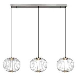 Globo LIGHTING LED Pendelleuchte "GALWAY", nickel matt, 1 Stk., Leuchten, H&auml;ngelampe/H&auml;ngeleuchte/Wohnzimmer/Esszimmer/Esstisch/rund, LED Pendelleuchte