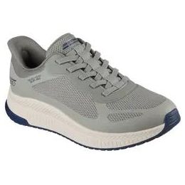 Slip-On Sneaker Skechers "BOBS SQUAD 4", Herren, Gr. 41, gr&uuml;n (olivgr&uuml;n), Synthetik, Textil, Schuhe, Trainingsschuh, Sneaker, Schn&uuml;rschuh zum einfachen Schlupfen