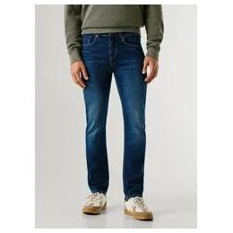 Straight-Jeans Pepe Jeans "CASH", Herren, Gr. 33, L&auml;nge 34, schwarz used, Denim/Jeans, Obermaterial: 98% Baumwolle, 2% Elasthan, straight fit lang, Jeans Straight-Jeans, im 5-Pocket-Stil