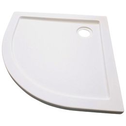 Rundduschwanne Sanotechnik, wei&szlig;, B:90cm H:4cm T:90cm, Duschwannen, mit Steineffekt, LxBxH: 90x90x4 cm