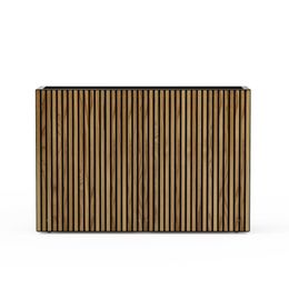 Herstera Garden Pflanzk&uuml;bel Deco Planter Divider L schwarz, natur 40x120x80cm