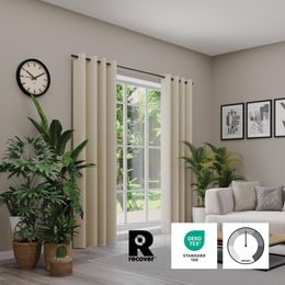 Neutex for you! Vorhang NEUTEX FOR YOU "Monza Eco" Gr. 1, beige (leinen), B:146cm H:245cm, Baumwolle, Polyester, Gardinen
