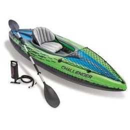 Einerkajak Intex "Challenger K1 Kayak Set", bunt (hellblau, hellgr&uuml;n, schwarz), KleinbooteB:76cm H:38cm L:274cm, Vinyl, B:76cm H:38cm L:274cm