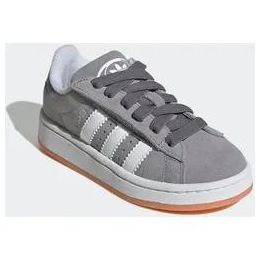Sneaker Adidas ORIGINALS "CAMPUS 00S COMFORT CLOSURE ELASTIC LACE KIDS", M&auml;dchen, Gr. 35, grau (grau three, ftwr wei&szlig;, ftwr wei&szlig;), Leder, Schuhe Sneaker, f&uuml;r Kinder & Jugendliche