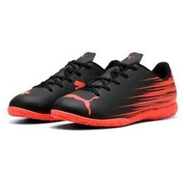 Fu&szlig;ballschuh Puma "ATTACANTO II IT JR", Kinder, Gr. 38, Puma schwarz, glowing rot, Synthetik, bedruckt, Schuhe Fu&szlig;ballschuh, f&uuml;r Halle und Stra&szlig;e, f&uuml;r Jugendliche