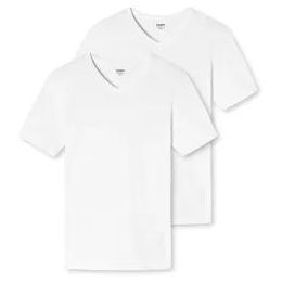 V-Shirt UNCOVER BY Schiesser "Uncover Cotton", Herren, Gr. M, wei&szlig; (100, wei&szlig;), Single Jersey, Obermaterial: 95% Baumwolle, 5% Elasthan, h&uuml;ftbedeckend, V-Ausschnitt, Shirts, V-Neck, Kurzarm, Multipack, Cotton-Mix, elastisch