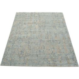 Orientteppich OCI DIE TEPPICHMARKE "HIMALI CHUSA", bunt (grau, silberfarben), B:140cm H:5mm L:200cm, Wolle, Teppiche, reine Wolle, handgekn&uuml;pft, mit Fransen, Wohnzimmer