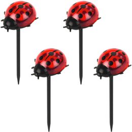 LED Gartenleuchte Maximex "Modell Marienk&auml;fer", rot, B:8cm H:14cm L:6cm, Leuchten, LED Gartenleuchte, Beetstecker, solarbetriebene Gartenbeleuchtung, leuchtet bis zu 10 Std