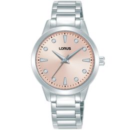 Quarzuhr Lorus "Classic Quarz", silberfarben, ros&eacute;, Armbanduhren, Damen, Quarzuhr, Armbanduhr, Damenuhr, Edelstahlarmband, analog