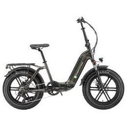 E-Bike GreenStreet "Tiefeinsteiger Klapprad GS5" Gr. 42, grau (anthrazit, schwarz), Elektrofahrr&auml;der, 40cm, 20 Zoll (50,80cm), Pedelec, Elektrofahrrad f&uuml;r Damen u. Herren, Topseller