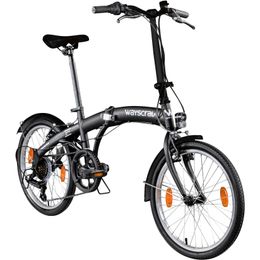 Wayscral Folder Klapprad 20 Zoll leichtes Klappfahrrad 155 - 185 cm Damen Herren Fahrrad Faltrad 6 G&auml;nge