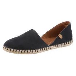 Espadrille VERBENAS, Damen, Gr. 36, blau (dunkelblau), Veloursleder, unifarben, Schuhe Espadrille, Strandschuh, Sommerschuh, Loafer aus Veloursleder