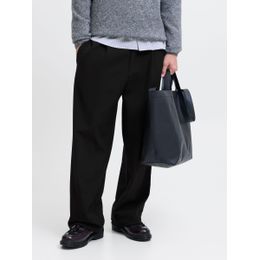 Jack & Jones Jogginghose JACK & JONES "JPSTBILL DIEGO JOGGER NOOS", Herren, Gr. M, N-Gr, schwarz, Web, Obermaterial: 65% Polyester, 28% Viskose, 7% Elasthan, unifarben, weit kn&ouml;chellang, Hosen Jogginghose