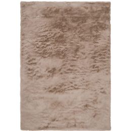 Hochflor-Teppich OCI DIE TEPPICHMARKE "BUFFY SOFT", grau (taupe), B:140cm H:25mm L:200cm, Polyester, Teppiche, Fellteppich, weich, alle R&auml;ume Hochflor, Langflor