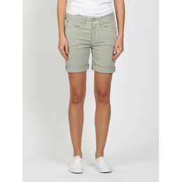 Boyfriend-Hose Gang "Gang Hosen Shorts 94NICA SHORTS", Damen, Gr. 33, gr&uuml;n tea, Gabardine, 97% Baumwolle, 3% Elasthan, Hosen