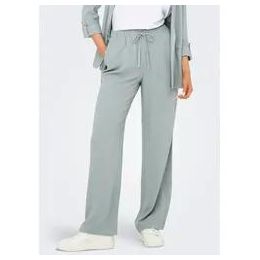 Schlupfhose Only "ONLSIESTA MW PULL-UP LINEN BL PNT NOOS", Damen, Gr. M, L&auml;nge 32, abyss, Web, Obermaterial: 80% Viskose, 20% Leinen, unifarben, straight fit normal, Hosen Schlupfhose, Viskosemischung