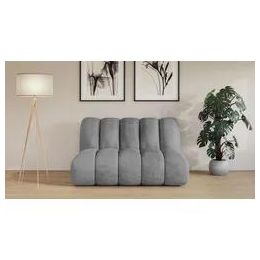 2-Sitzer "Priya Designersofa, moderne Steppung, auch in Boucl&eacute;", grau (hellgrau), B:155cm H:84cm T:108cm, 100% Polyester, LeGer Home by Lena Gercke, Sofas, gem&uuml;tlich und modern, B/T/H: 155/108/84 cm