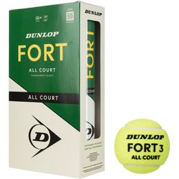 Dunlop Fort All Courts Tennisball - Gr&ouml;&szlig;e Einheitsgr&ouml;&szlig;e - gelb