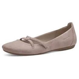 Ballerina Tamaris "Caterina", Damen, Gr. 42 (8), rosa (ros&eacute;), Lederimitat, Schuhe Ballerina, Flats, Festtagsmode, Slipper mit Gummizugriemchen, Topseller