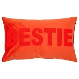 Dekokissen Pad "LETTERS", orange, schriftzug, B:50cm L:30cm, Obermaterial: 100% Polyester, Dekokissen_Sitzkissen_Kissenh&uuml;llen, farbige Keder, mit Schriftzug, verschiedene Gr&ouml;&szlig;en