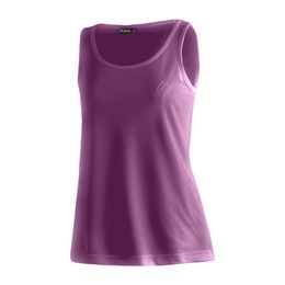Funktionsshirt Maier Sports "Petra", Damen, Gr. 50, purpurviolett, 100% Polyester, Rundhals, Shirts Funktionsshirt, Damen Top, leichtes &auml;rmelloses Shirt, Rundhals, Regular Fit