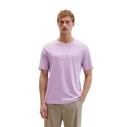Marc O'Polo T-Shirt MARC O'POLO "aus Organic Cotton", Damen, Gr. L, scatterot orchid, Obermaterial: 100% Baumwolle, unifarben, Basic, regular fit, Rundhals, Umschlagbund, Shirts T-Shirt