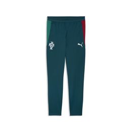 Sporthose Puma "Portugal Slim Trainingshose Herren", Herren, Gr. S, Normalgr&ouml;&szlig;en, ocean tropic silber mist blau gray, Obermaterial: 100% Polyester. Taschenfutter: 100% Polyester. Besatz: 88% Polyester, 12% Elasthan. Einsatz: 100% Polyester, unifarben, slim fit, Hosen Sporthose