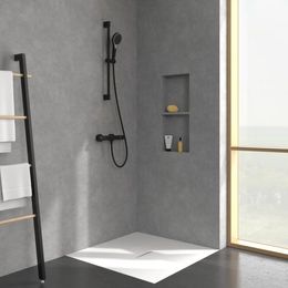 Villeroy & Boch Villeroy & Boch Verve Showers Duschgarnitur TVS109007000K5 3-strahlig, Wandmontage, matt black