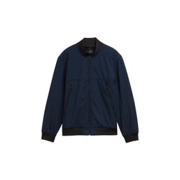 Tom Tailor Denim Herren Softshell Jacke im Bomber-Style, blau, Uni, Gr. M
