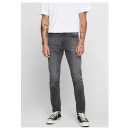 Only & Sons Skinny-fit-Jeans ONLY & SONS "Warp", Herren, Gr. 29, L&auml;nge 34, grau (grau denim), Jeans, Obermaterial: 98% Baumwolle, 2% Elasthan, skinny fit, Jeans