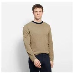 Rundhalspullover OLYMP "OLYMP Strick Casual", Damen, Gr. XXL, braun (camelfarben), Obermaterial: 100% Baumwolle, schmal, Rundhals, Pullover Rundhalspullover, Crew Neck