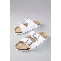 Pantolette ANISTON SHOES, Damen, Gr. 41, wei&szlig;, Lederimitat, Schuhe Pantolette, Sommerschuh, Hausschuh, Strandschuh - NEUE KOLLEKTION