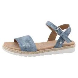 Sandale Tom Tailor "Resa", M&auml;dchen, Gr. 38, jeansblau, Lederimitat, Schuhe Sandale, Sommerschuh, Sandalette, Kinderschuh mit Glitzerdetails