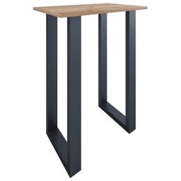 Bartisch Xona ca. 80x102x50 cm Eiche/Schwarz