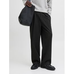 Jack & Jones Jogginghose JACK & JONES "JPSTBILL DIEGO JOGGER NOOS", Herren, Gr. XS, N-Gr, dunkelgrau detail:minimal, Web, Obermaterial: 65% Polyester, 28% Viskose, 7% Elasthan, unifarben, weit kn&ouml;chellang, Hosen Jogginghose