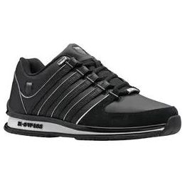 Sneaker K-Swiss "RINZLER", Herren, Gr. 40, schwarz-wei&szlig; (schwarz, wei&szlig;), Leder, Schuhe Sneaker