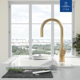 Villeroy & Boch Villeroy und Boch K&uuml;chenarmatur Umbrella Flex 92540003 11,5 l/min, ausziehbar, gold