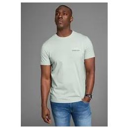 T-Shirt DELMAO, Herren, Gr. 3XL (64/66), gr&uuml;n, Single Jersey, Obermaterial: 100% Baumwolle, bedruckt, slim fit, Rundhals, Shirts T-Shirt, mit dezentem Logo-Schriftzug im Club-Design