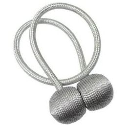 Raffhalter Gardinia "Flex-S mit Magnet", silber (silberfarben), B:0,8cm L:48cm &Oslash;:8cm, Obermaterial: 75% Kunststoff, 25% Polyester, Raffhalter, vielf&auml;ltige Anbringungsm&ouml;glichkeiten