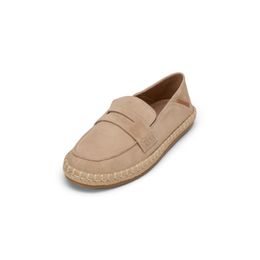 Marc O'Polo Espadrille MARC O'POLO "aus weichem Veloursleder", Damen, Gr. 40, sand, Obermaterial: 100% Leder (Ziege), unifarben, Schuhe Espadrille