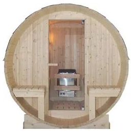 Fasssauna Sanotechnik "&raquo;BERGEN&laquo;", braun (holz), Saunaofen, 8 kW, Saunen, geeignet f&uuml;r 4 Personen, Fichetnholz
