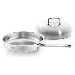 Bratpfanne Fissler "Original-Profi Collection Pfanne 28cm mit Hochraumdeckel", silber (silberfarben), B:30cm H:15cm L:51cm &Oslash;:28cm, Pfannen, Bratpfanne, Kaltmetallgriffe;Mess-Skala (L);cookstar Allherdboden; Made in Germany