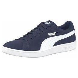 Sneaker Puma "Puma Smash v2", Damen, Gr. 40, schwarz-wei&szlig; (peacoat, Puma, wei&szlig;), Leder, Schuhe Sneaker, f&uuml;r vielseitige Aktivit&auml;ten, atmungsaktiv, mit Schn&uuml;rung