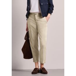 Chinohose Street One, Damen, Gr. 40, L&auml;nge 28, cobble stone, Stoff, 60% Lyocell, 37% Baumwolle, 3% Elasthan, unifarben, comfort fit kn&ouml;chelfrei, Hosen Chinohose, Middle Waist