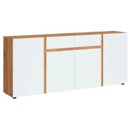 Sideboard Home Affaire "Morongo", eiche kraft gold, wei&szlig; alpin, B:200,7cm H:86cm T:39,6cm, Holzwerkstoff, MDF, Sideboards, Sideboard, Breite ca. 201 cm