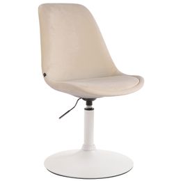 CLP Esszimmerstuhl Maverick Samt I H&ouml;henverstellbarer Lehnstuhl I Drehstuhl Mit Trompetenfu&szlig; I Sitzh&ouml;he Von Ca. 43 - 48 cm
